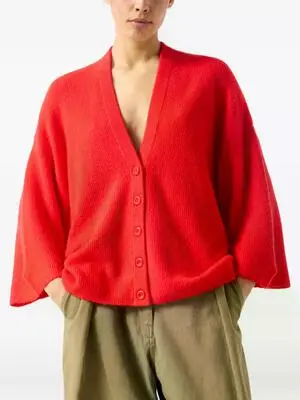 American Vintage V-neck Cardigan - Red