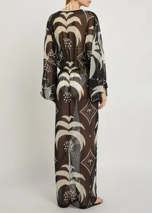 Johanna Ortiz Patterned Georgette Maxi Kaftan