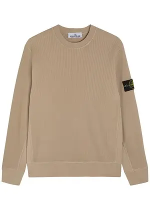 Stone Island Waffle Knit Cotton Jumper - Sand