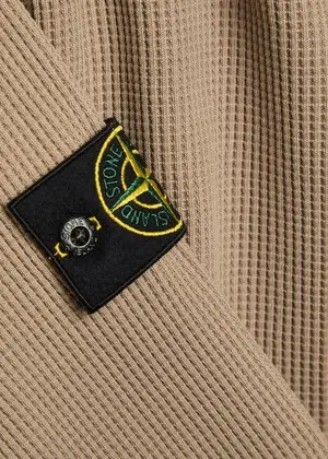 Stone Island Waffle Knit Cotton Jumper - Sand
