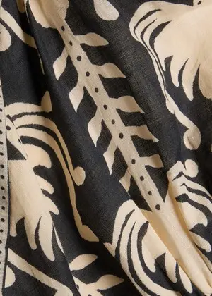 Johanna Ortiz Patterned Linen Mini Dress