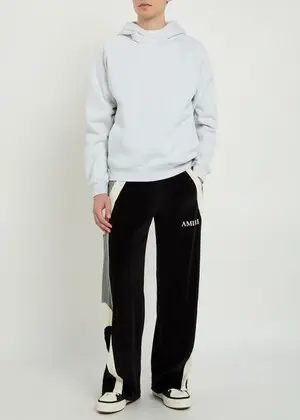 Amiri Colour-blocked Velour Track Pants