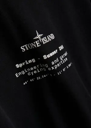 Stone Island Logo-print Cotton T-shirt - Black