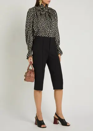 Chloé Slim-leg Cropped Capri Trousers - Black