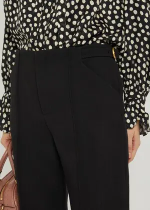 Chloé Slim-leg Cropped Capri Trousers - Black
