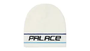 PALACE Stripe Nein Cuff Beanie - White