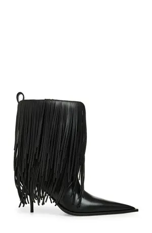 Balenciaga Avenue Fringe Pointed Toe Boots