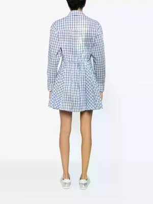 Maje Check-pattern Mini Shirt Dress