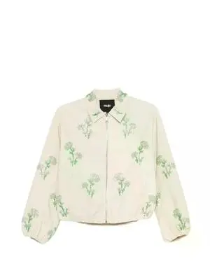 Maje Floral Zip Jacket