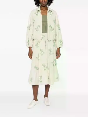 Maje Floral Zip Jacket