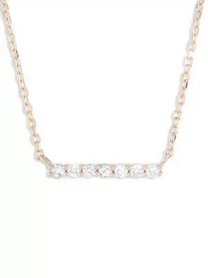 LB EXCLUSIVE 14k Rose Gold Diamond Necklace - Pink
