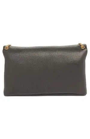 Saint Laurent Cassandre Leather Shoulder Bag - Noir