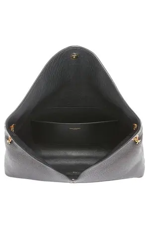 Saint Laurent Cassandre Leather Shoulder Bag - Noir