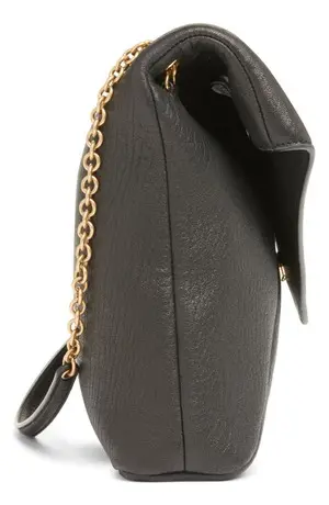Saint Laurent Cassandre Leather Shoulder Bag - Noir