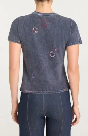Cinq À Sept Ain't My First Rodeo T-shirt - Navy Multi