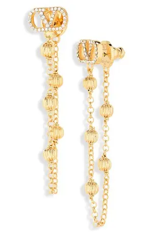 Valentino Garavani Vlogo Signature Front/back Earrings - Gold