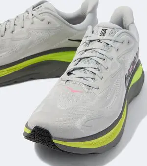 Hoka One One Clifton 10 Athletic Lace-up Sneakers - Grey