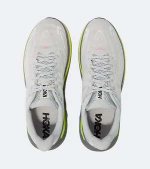 Hoka One One Clifton 10 Athletic Lace-up Sneakers - Grey