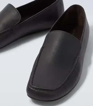 THE ROW Leo Leather Loafers