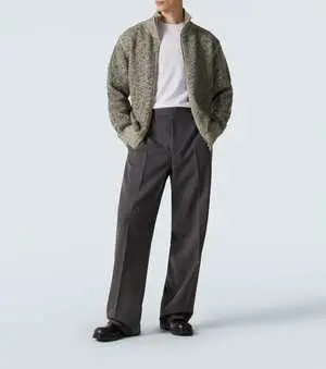 JIL SANDER Wool And Cotton Zip-up Cardigan