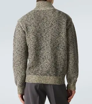JIL SANDER Wool And Cotton Zip-up Cardigan