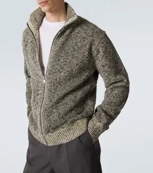 JIL SANDER Wool And Cotton Zip-up Cardigan
