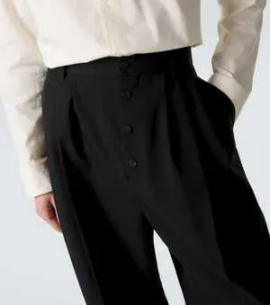 Jacquemus Fernando Pleated Wool Tapered Trousers