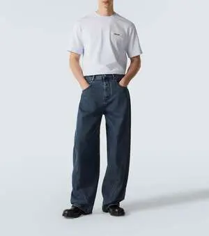 Jacquemus Gros Grain Cotton Jersey T-shirt - Blue