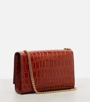 Saint Laurent Kate Small Croc-effect Leather Shoulder Bag