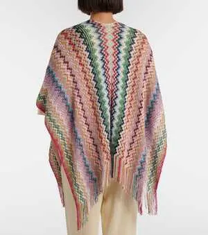 Missoni Zigzag Fringed Poncho - Multicoloured