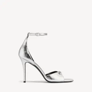 Balenciaga City Uptown 100mm Sandal - Silver
