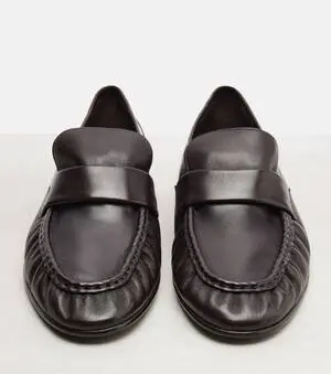 THE ROW Leather Penny Loafers