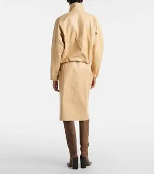 Alaïa Leather Pencil Skirt