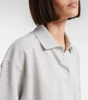 Saint Laurent Cassandre Cotton-blend Piqué Polo Shirt