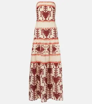 Johanna Ortiz Printed Linen Maxi Dress - Multicoloured