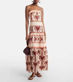 Johanna Ortiz Printed Linen Maxi Dress - Multicoloured