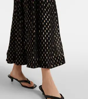 Zimmermann Daylight Halterneck Lamé Midi Dress