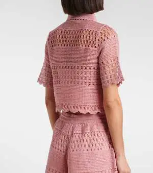 Zimmermann Wanderlust Crochet Cotton-blend Top