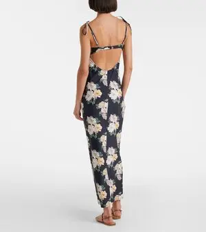 MONTCE Floral Print Beach Dress - Blue