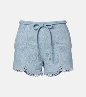 Zimmermann Raw Edge Hem Shorts For Women