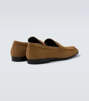 TOD'S Suede Penny Loafers - Brown