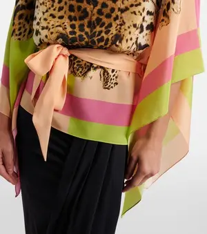 Roberto Cavalli Printed Silk Top