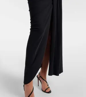 Roberto Cavalli Draped Midi Skirt