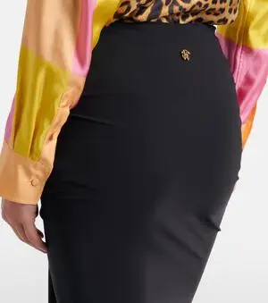 Roberto Cavalli Draped Midi Skirt