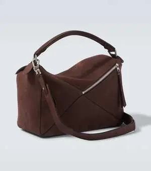 Loewe Puzzle Large Leather Shoulder Bag - Brown