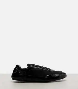 Prada Re-nylon And Leather Sneakers - Black