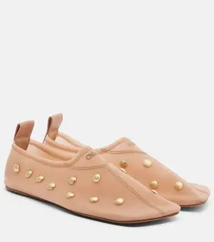 Chloé Rita Studded Flats - Pink