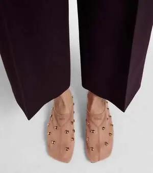 Chloé Rita Studded Flats - Pink