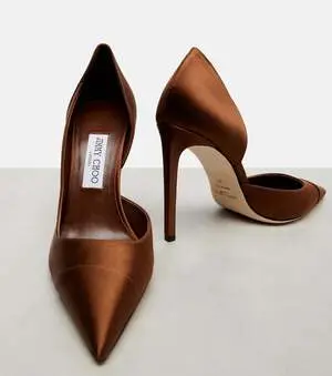 JIMMY CHOO Brigitte Satin Pumps