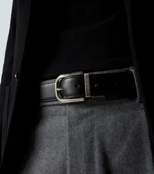 LARDINI Leather Logo Belt